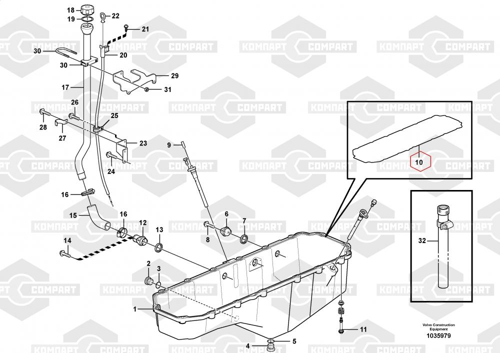ПРОКЛАДКА КАРТЕРА 20734156 от VOLVO — купить с доставкой по России
