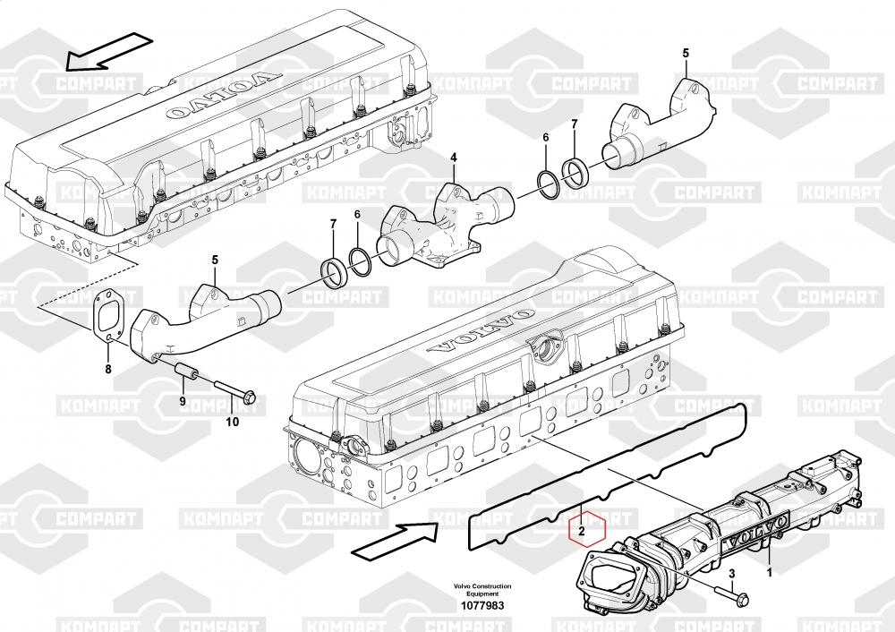ПРОКЛАДКА 20805850 от VOLVO — купить с доставкой по России