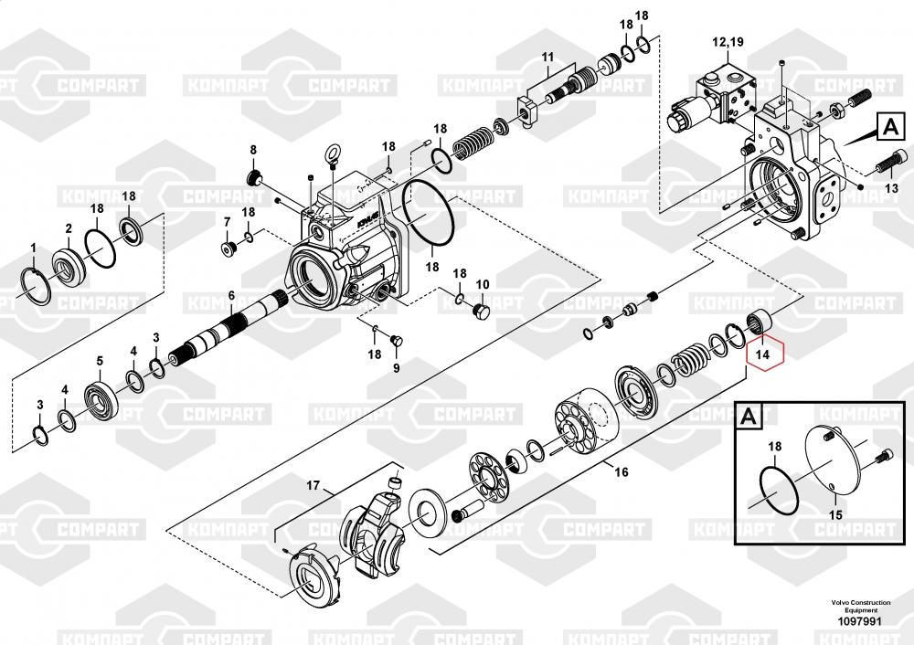 ГИДРОНАСОС 17201756 от VOLVO — купить с доставкой по России